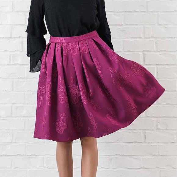 Rachel Parcell | Skirts | Rachel Parcell Garden Plum Skirt | Poshmark
